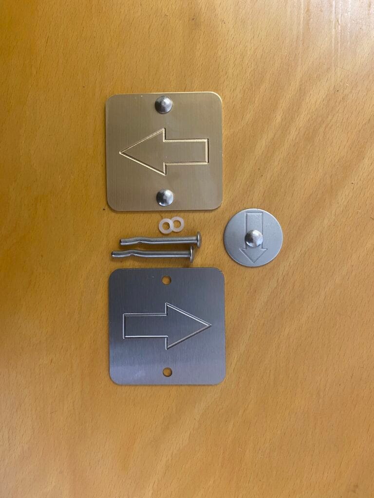 Custom Arrow Engraved Marking Plates - Directional Arrow - Custom ...