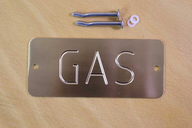 Brass Gas Marker Plate - Brass Gas - HTD Kerbmarkers