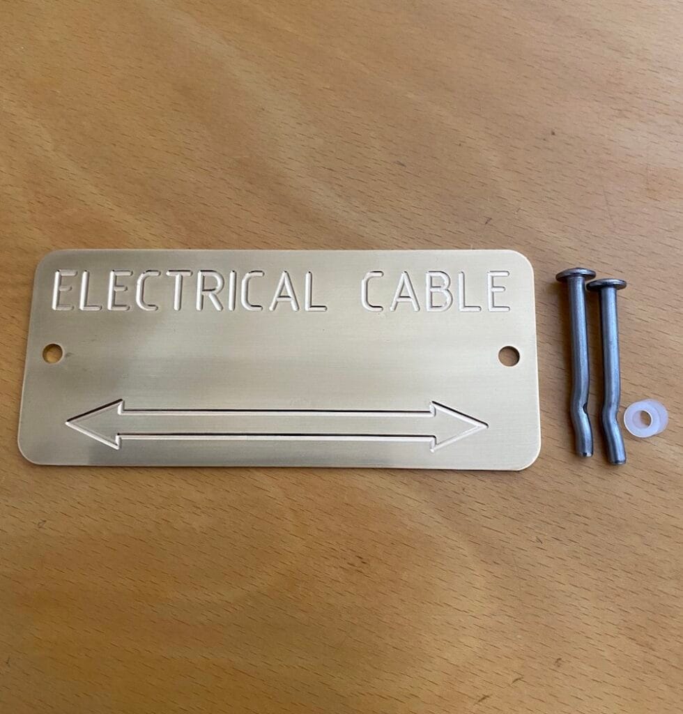 Brass Electrical Marker - Brass Labels - Brass Tags - Brass Electrical ...