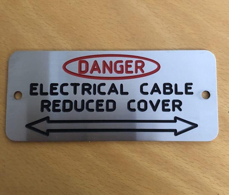 Electrical Cable Markers - Quality Stainless Steel Australian made plates.