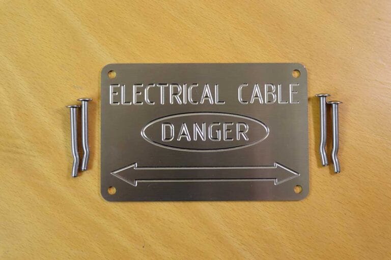 Electrical Cable Marker / Stainless Electrical Route Marker / Danger ...