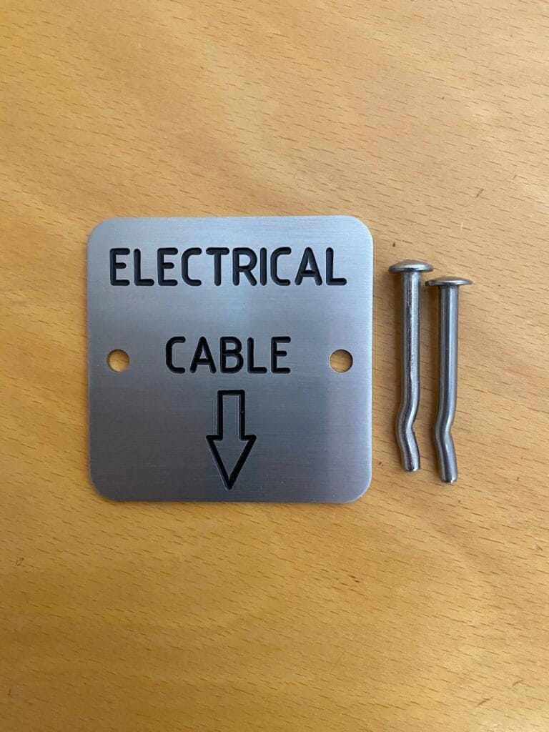 Engraved Stainless Electrical Labels & Markers - Electrical Cable with ...