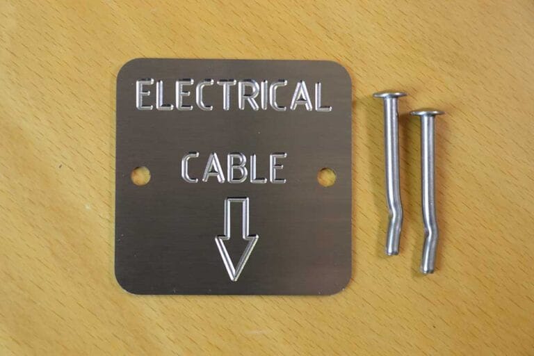 Engraved Stainless Electrical Labels & Markers - Electrical Cable with ...