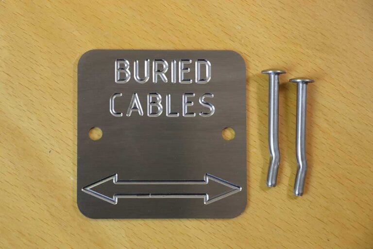 Buried Cables marking plate label - Buried Cables with directional ...