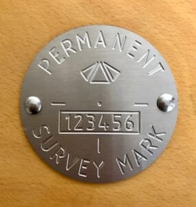 Survey Boundary marker-QLD Approved-Stainless steel engraved plate