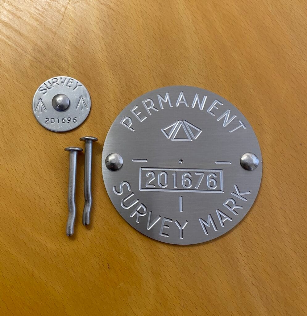Survey markers - Stainless steel QLD approved design. Australian Made.