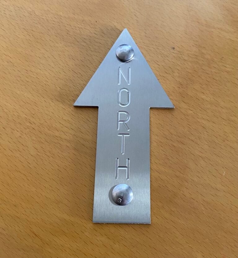 Custom Arrow Engraved Marking Plates - Directional Arrow - Custom ...